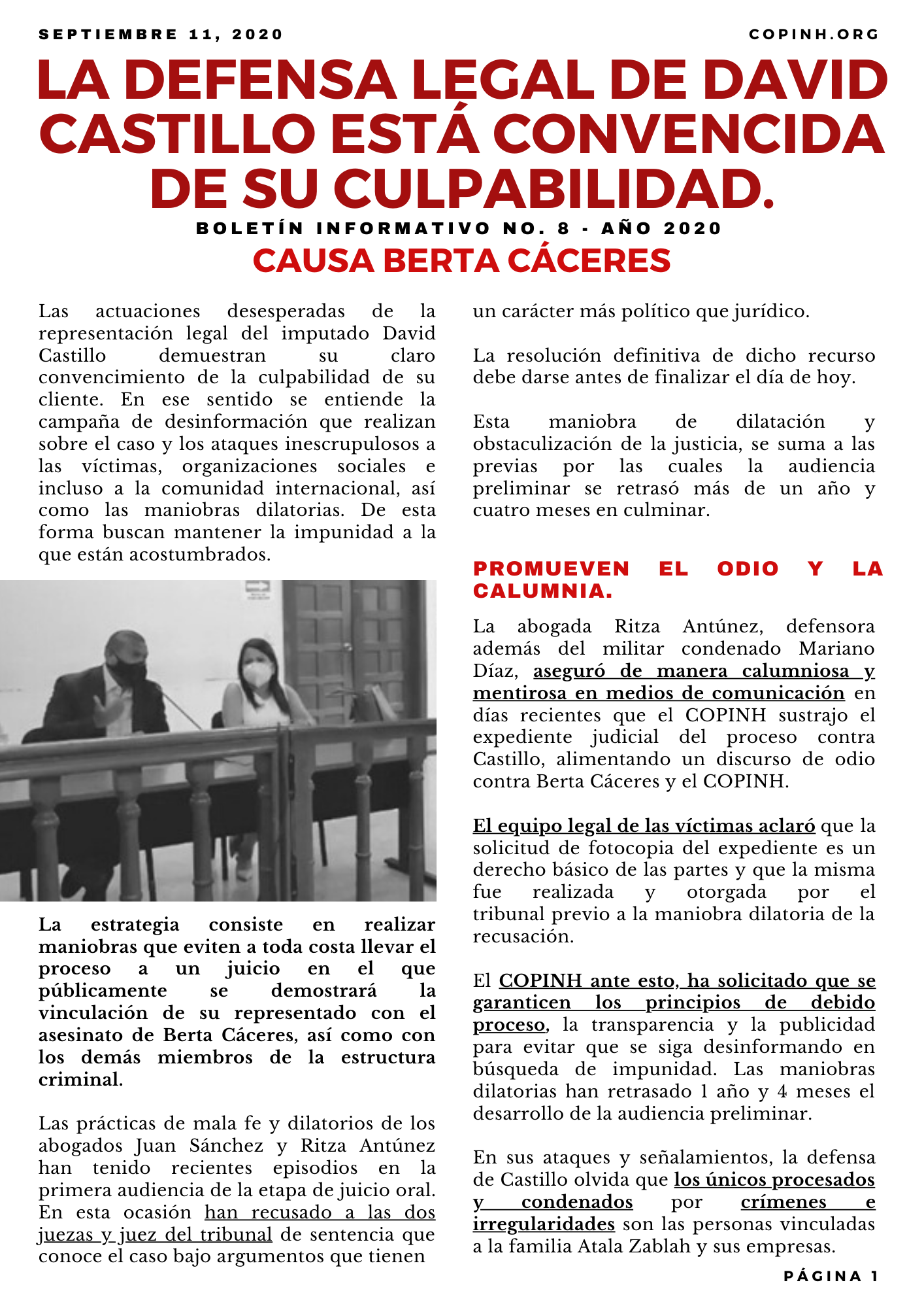Portada David Castillo – Berta Cáceres